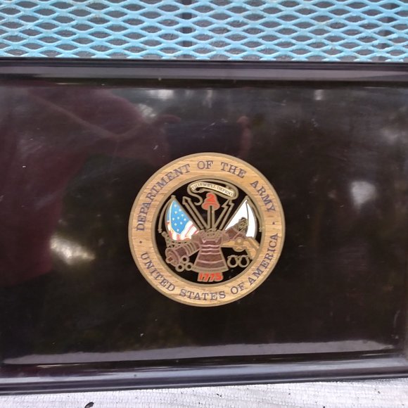 Cuoroc | Dining | Cuoroc Serving Tray Inlaid Dept Of Army Chip At ...